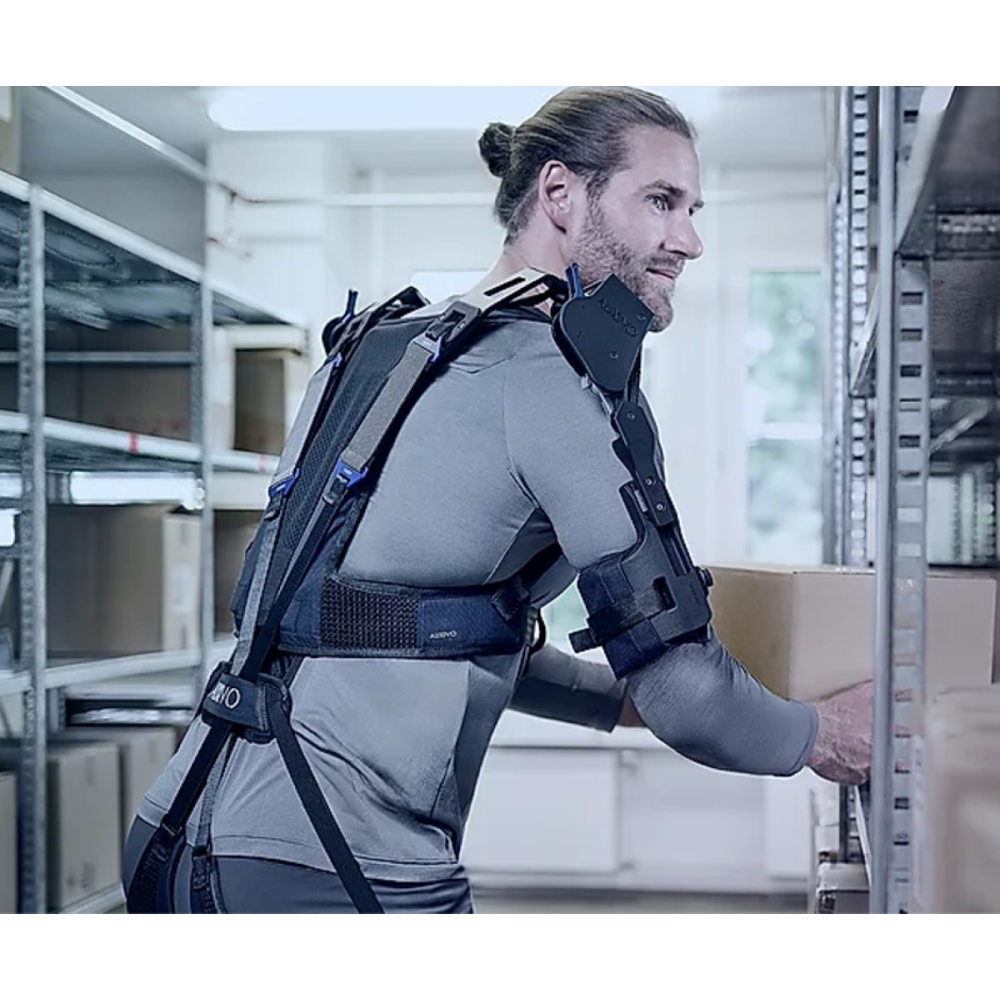 Exosquelette OmniSuit Auxivo : soutien des épaules réduction fatigue
