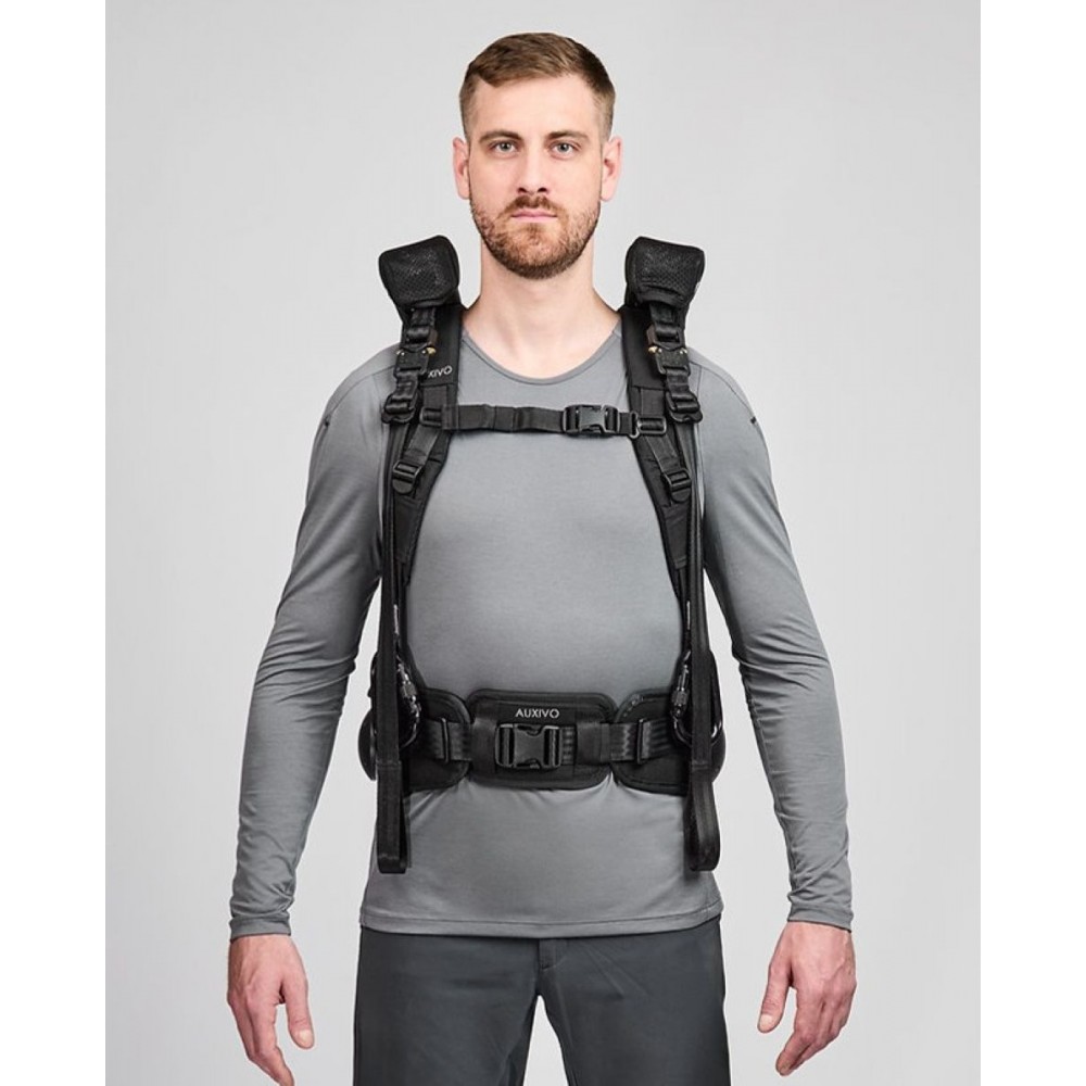 Exosquelette CarrySuit Auxivo : soutien épaule levage transport lourds